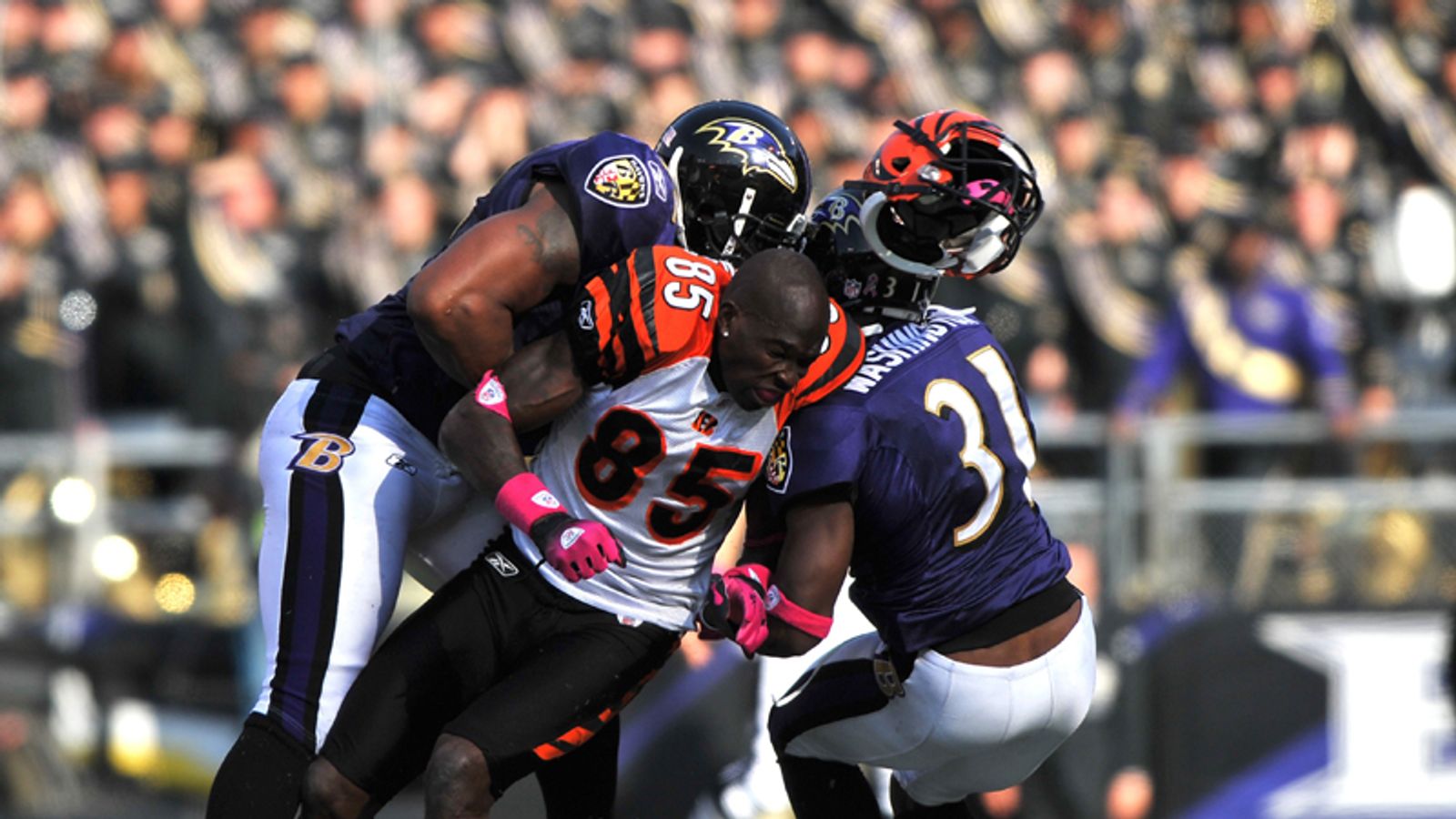 Ray Lewis Hits Chad Ochocinco