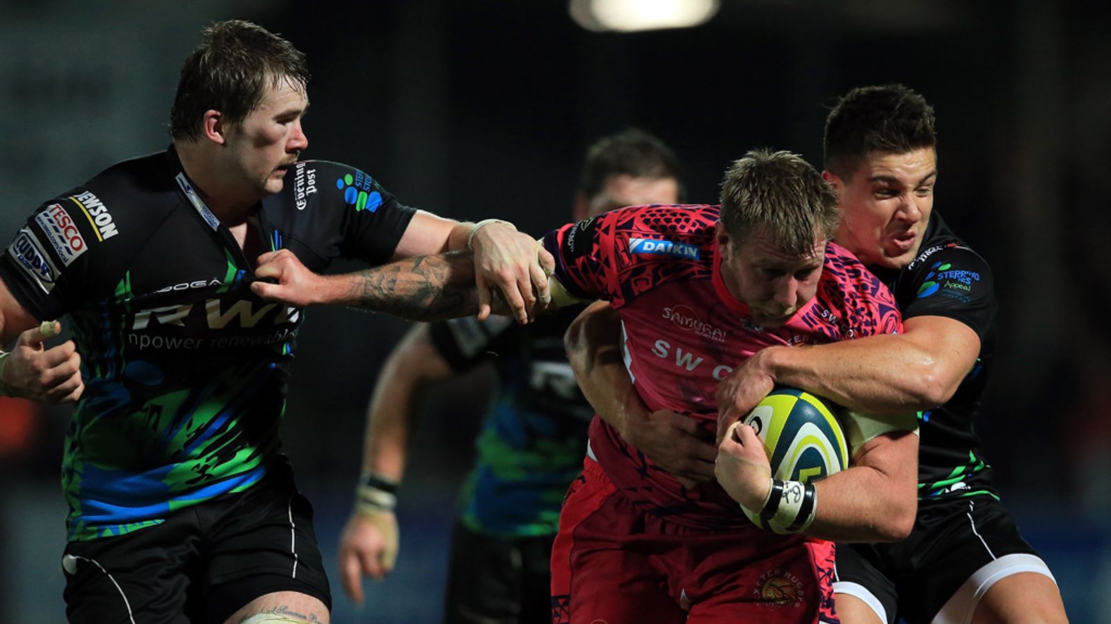 Exeter moved top of the LV= Cup's Pool One on points difference after ...