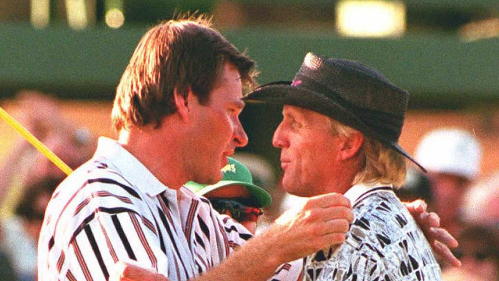 Iconic Masters images: Greg Norman and Nick Faldo embrace at Augusta ...