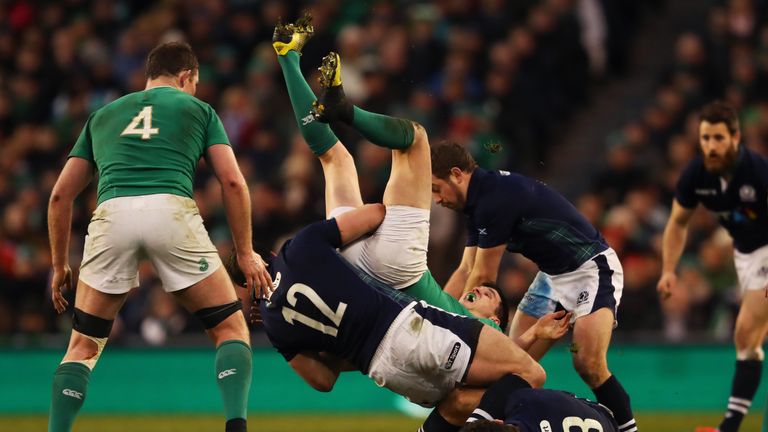 Irelands Cj Stander Defends Johnny Sexton Over Play Acting Claims