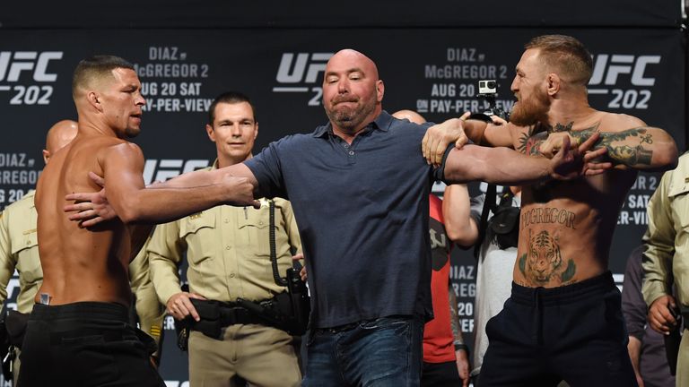 UFC star Conor McGregor fined over Nate Diaz bust-up | MMA News | Sky ...