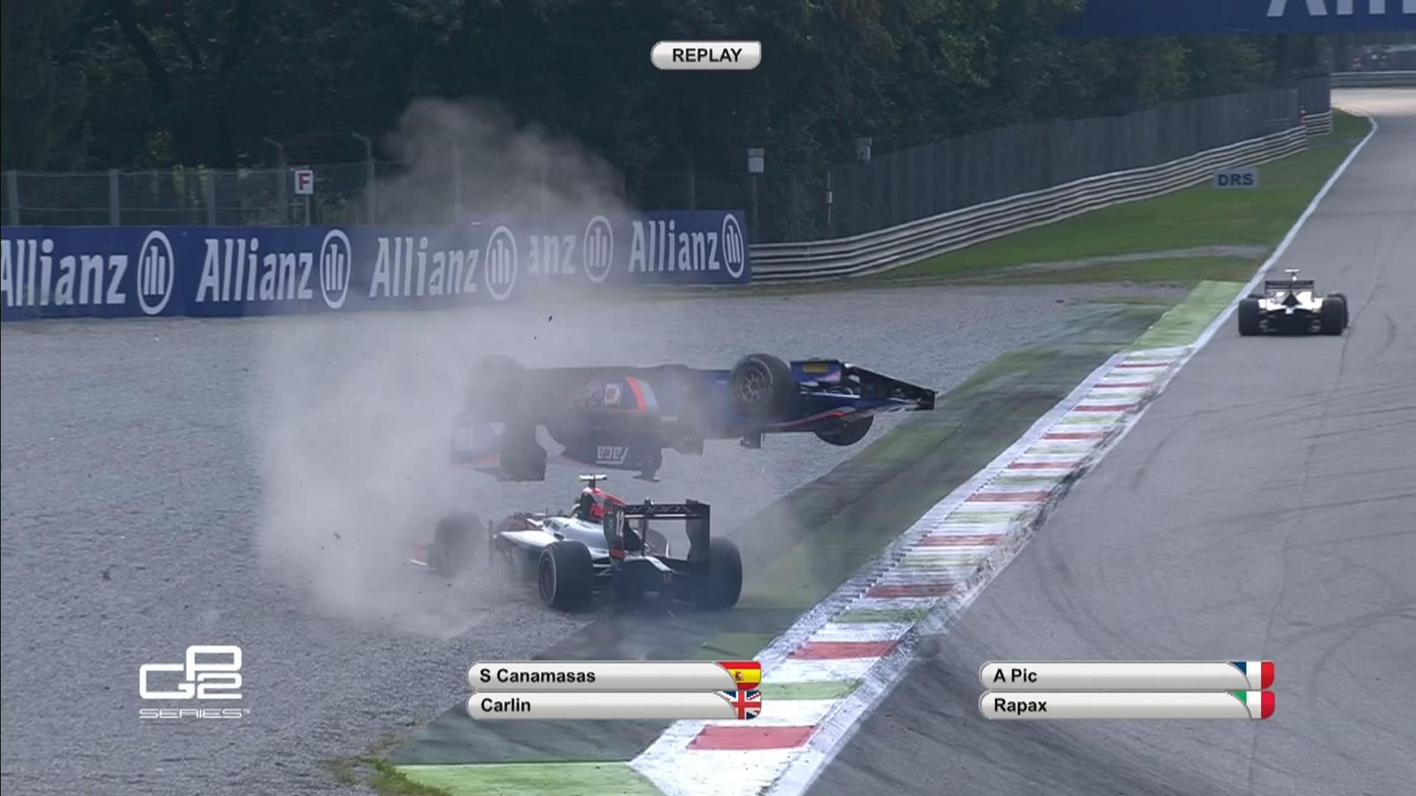 WATCH: Sergio Canamasas's car flips in huge GP2 crash at Monza | F1 News