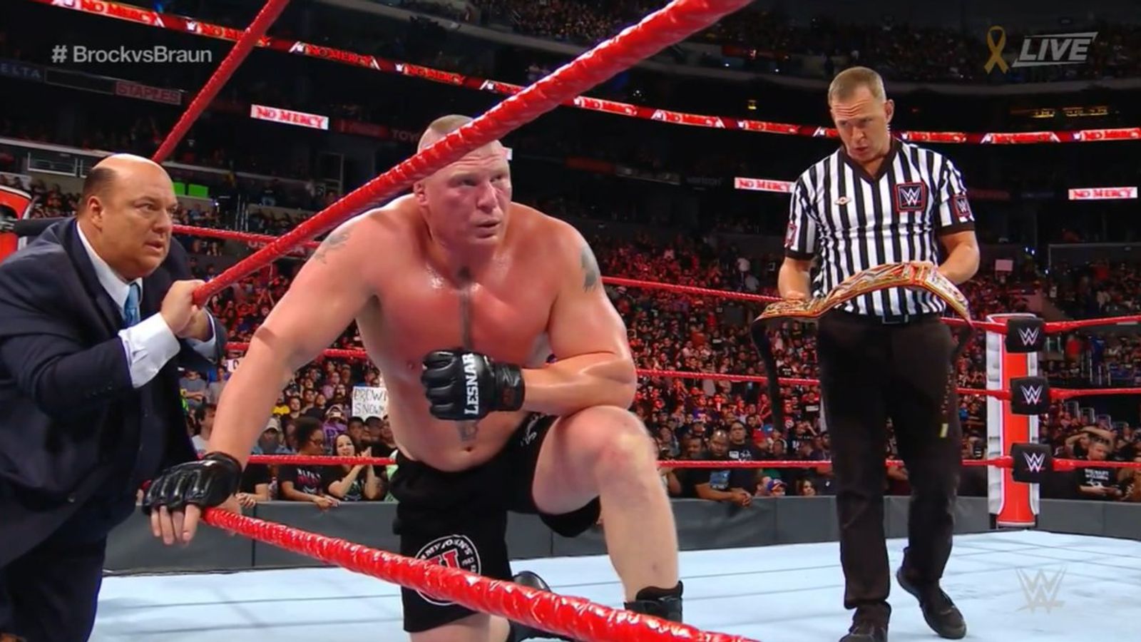 Brock Lesnar digs deep to beat Braun Strowman at WWE No Mercy | WWE ...