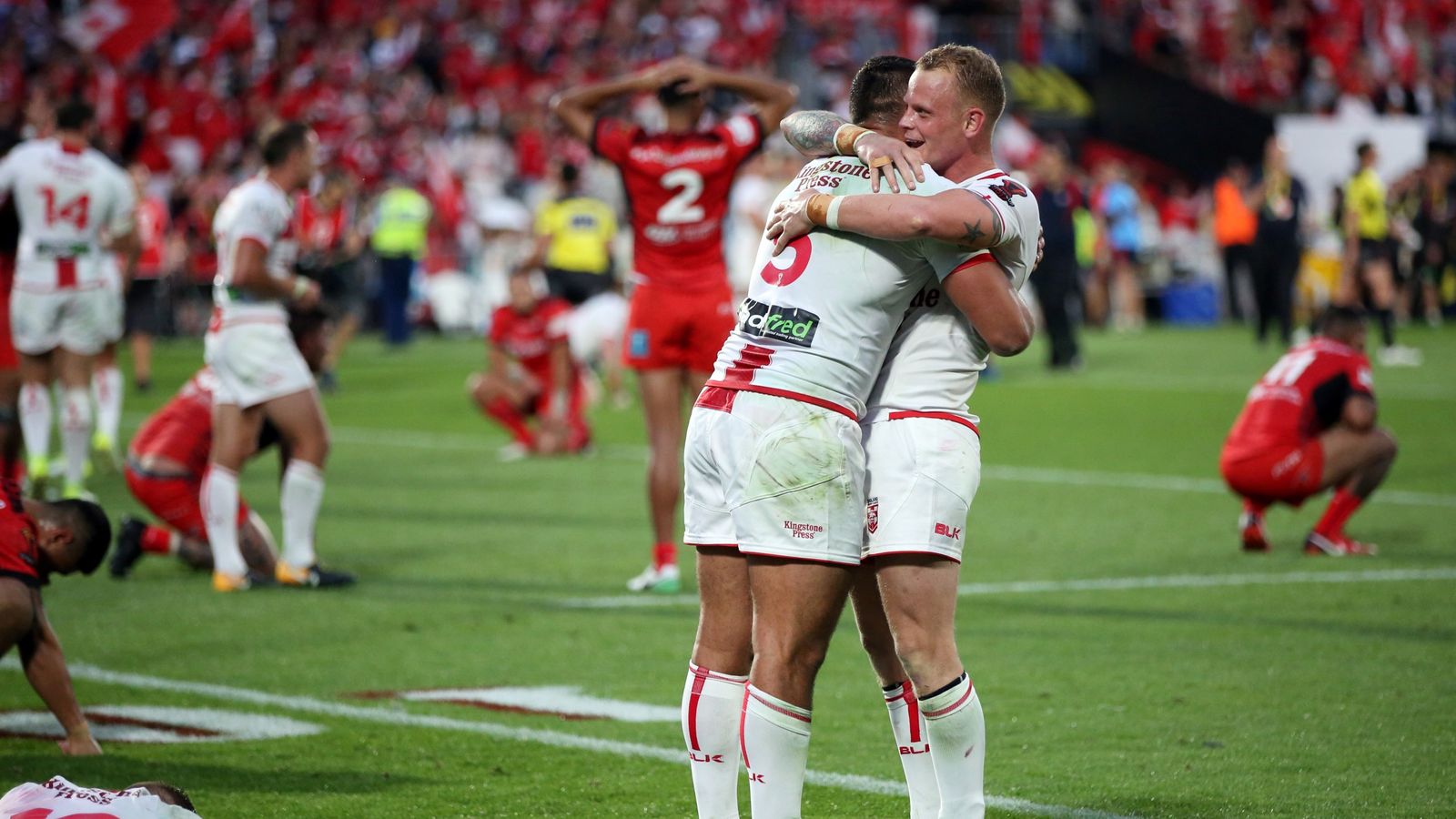 England's Kevin Brown plays down controversial finish against Tonga ...