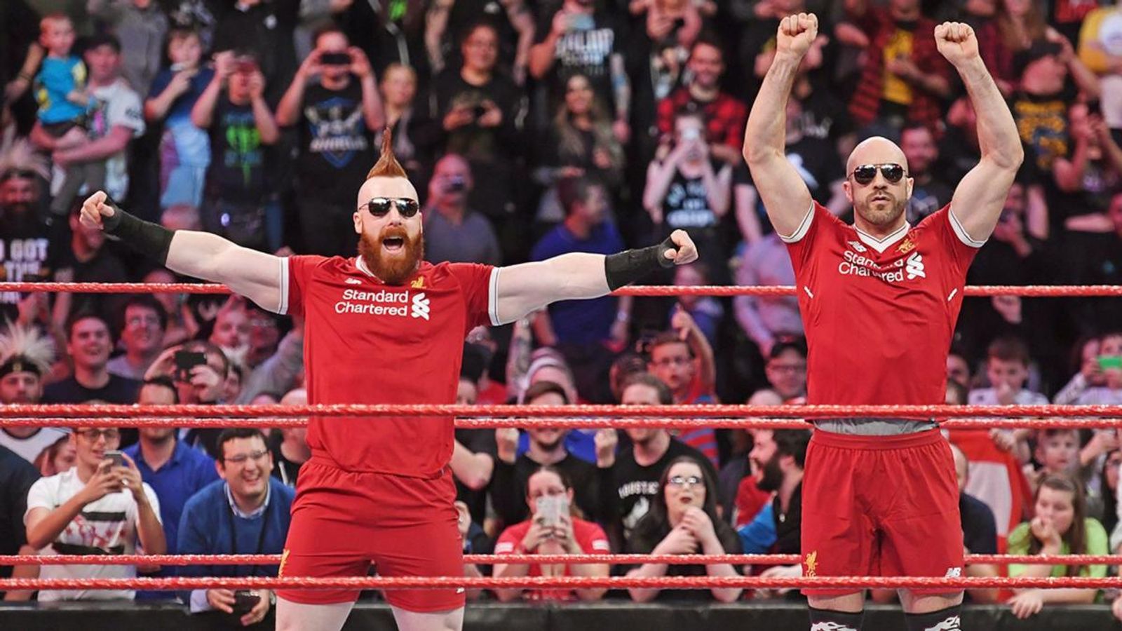 WWE: Sheamus and Cesar wear Liverpool kits on Raw in Manchester | WWE ...