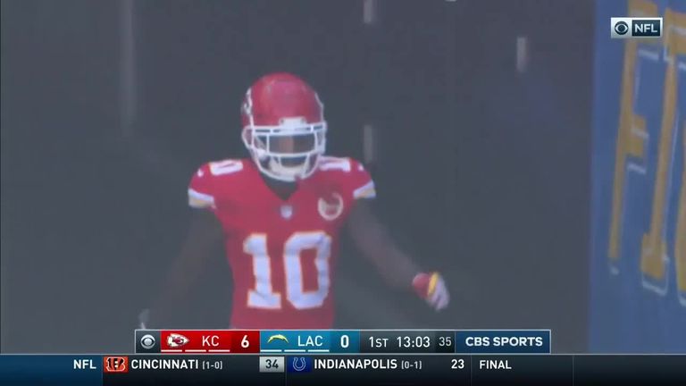 WATCH: Tyreek Hill scores 91-yard punt return touchdown for Kansas City ...
