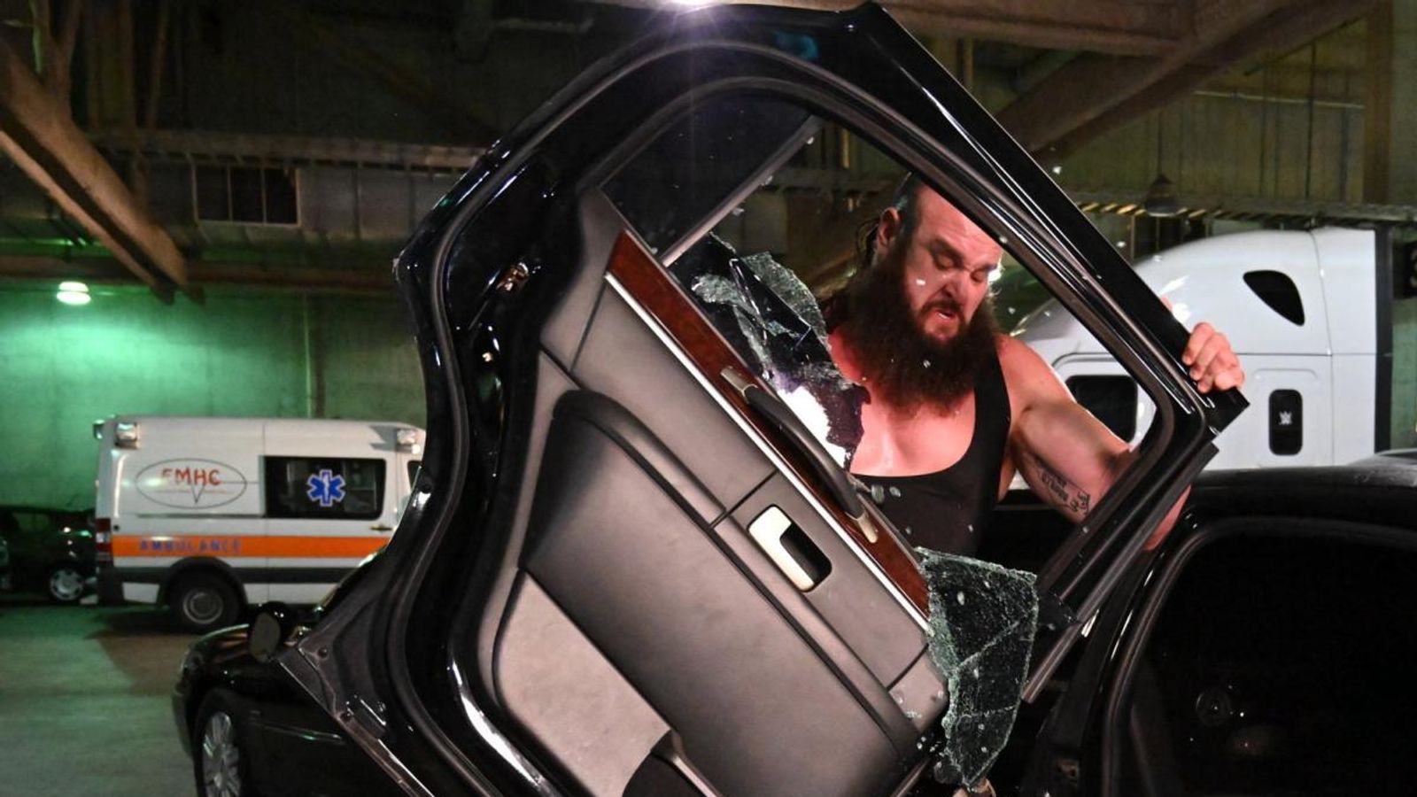 WATCH: Braun Strowman flips Vince McMahon's limousine! | WWE News | Sky ...