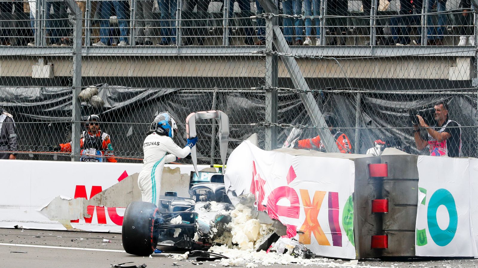 Valtteri Bottas given all-clear, Mercedes assess 'extensive' car damage ...
