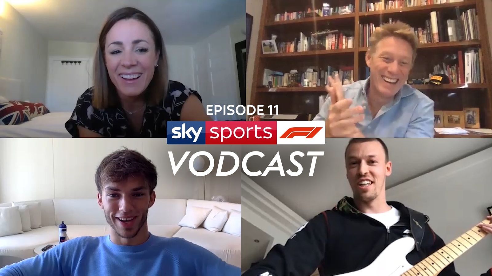Pierre Gasly and Daniil Kvyat on Sky F1 Vodcast: Racing, & a guitar ...