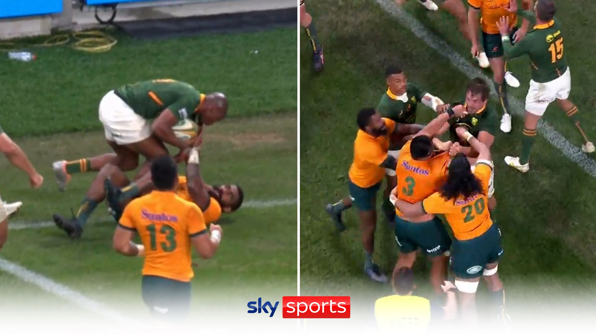 Mapimpi sparks mass brawl after South Africa try! | 15 Minute News