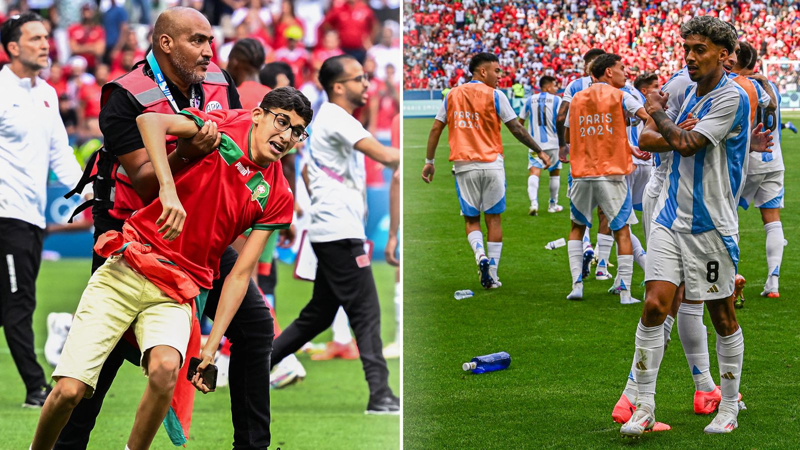 Argentina 1-2 Morocco: Chaotic Olympics opening game marred by crowd ...